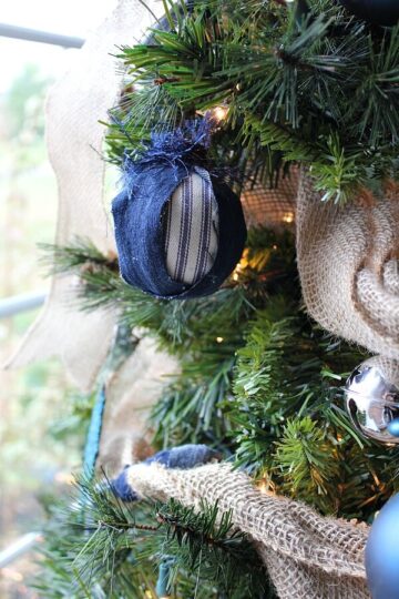 Denim Christmas Tree - the DIY version