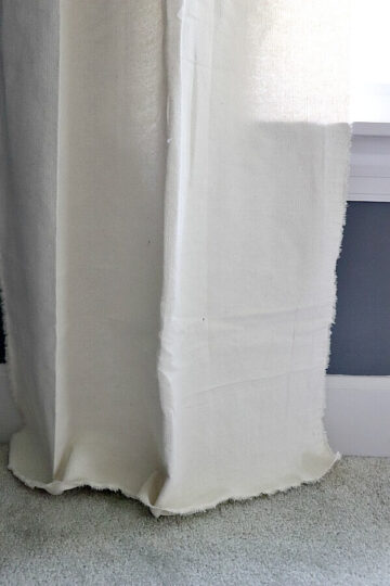 Easy Frayed Drop Cloth Curtains You Can Make in 5 Minutes