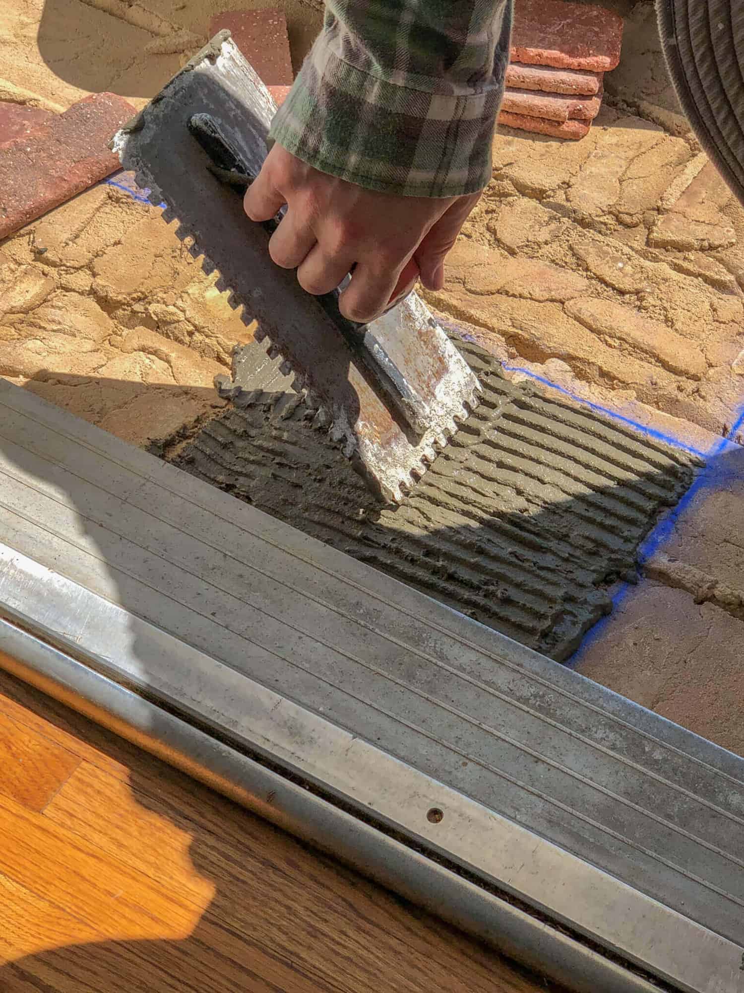 How to Install and Mortar Wash a Herringbone Brick Patio