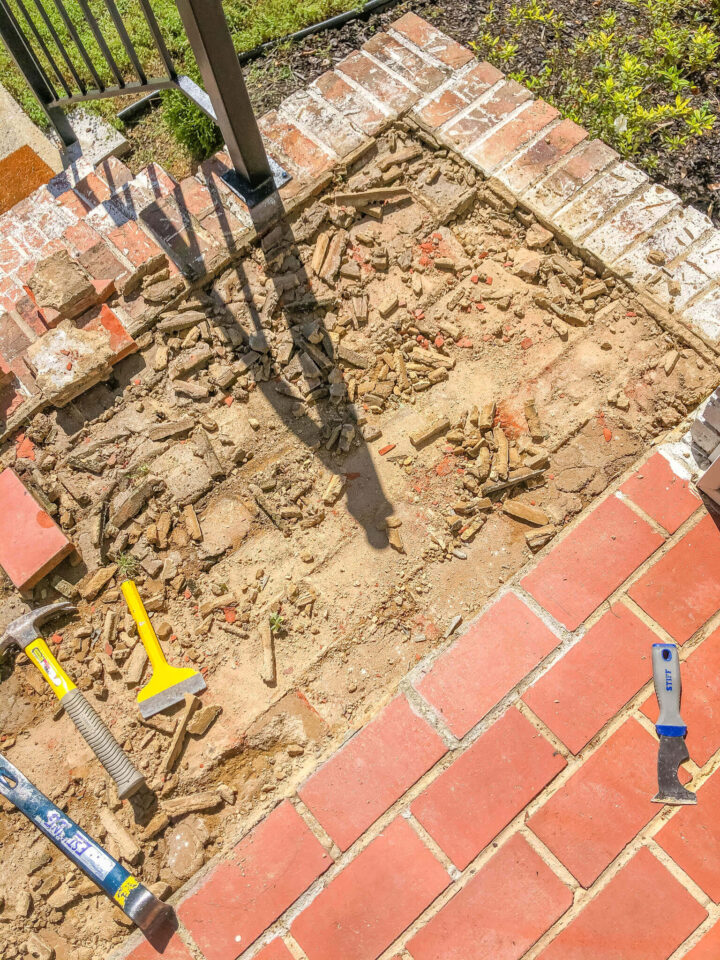 How to Install and Mortar Wash a Herringbone Brick Patio