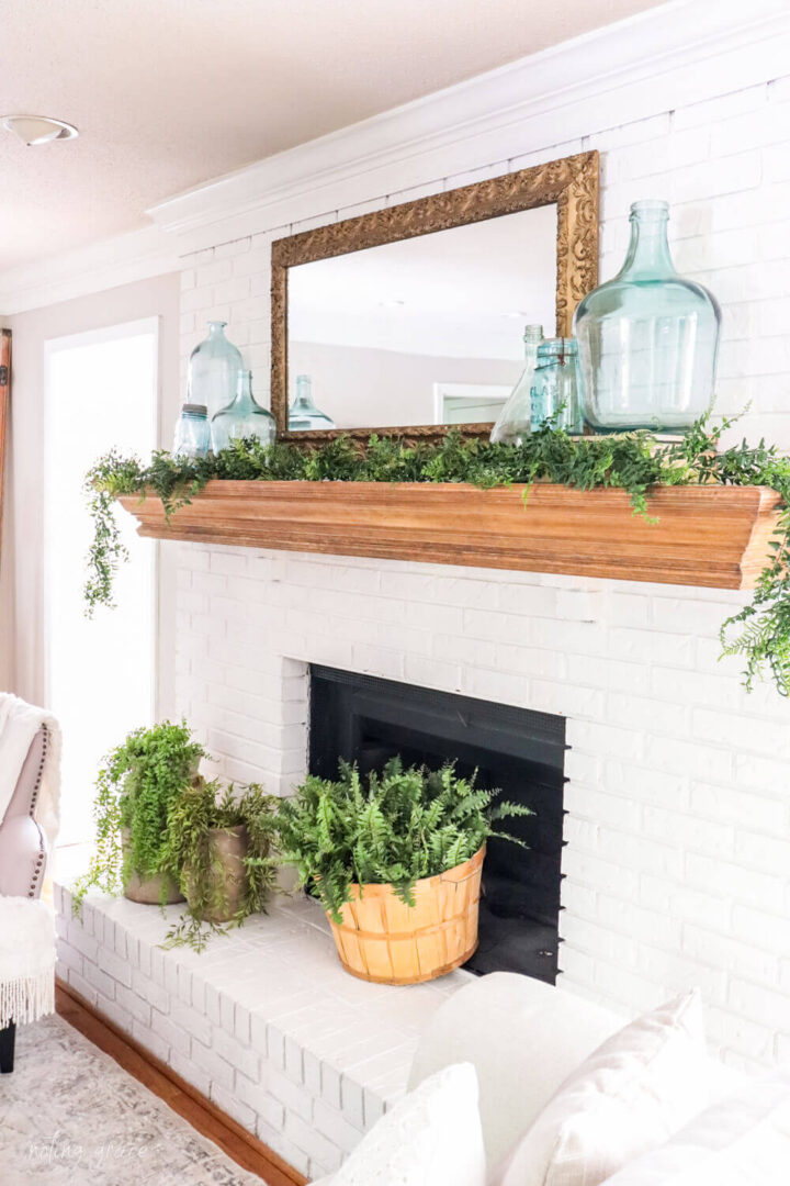 How to Makeover a Brick Fireplace with Lime Slurry