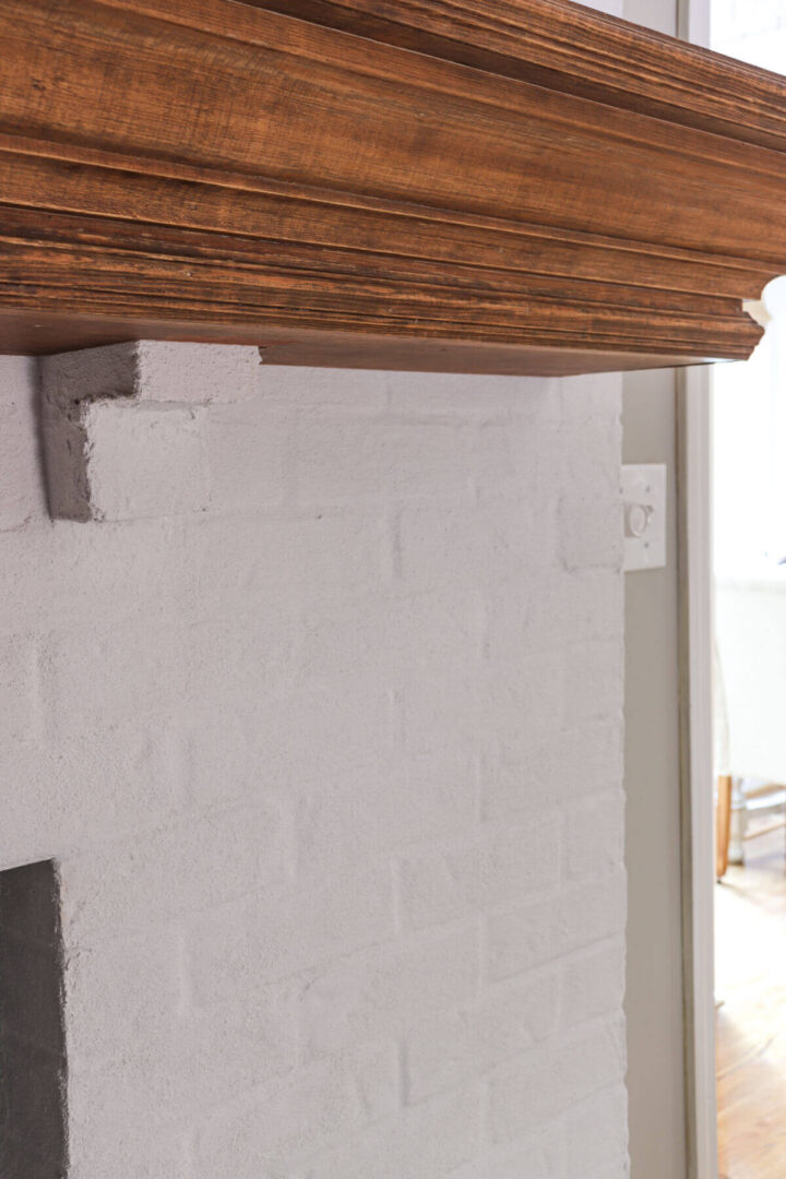 How to Makeover a Brick Fireplace with Lime Slurry