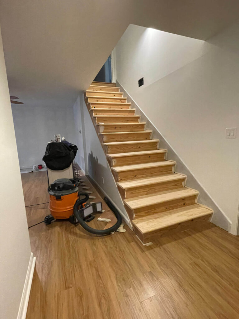 DIY Basement Stair Remodel and How to Install an Indoor Outdoor Carpet ...
